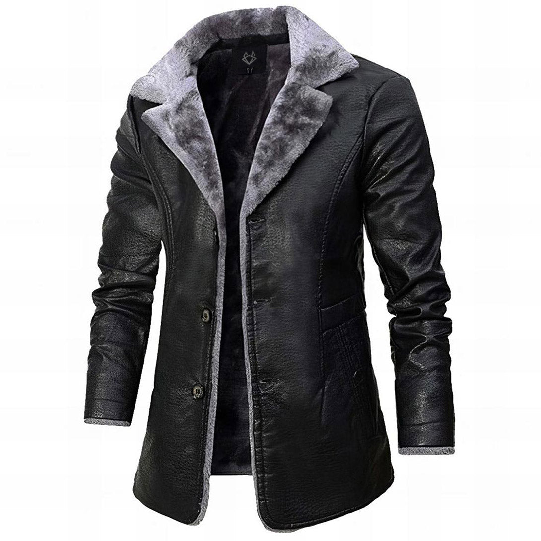 Axel Adventurer | Men's Leather Jacket With Sherpa Lining