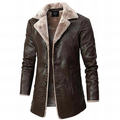 Axel Adventurer | Men's Leather Jacket With Sherpa Lining
